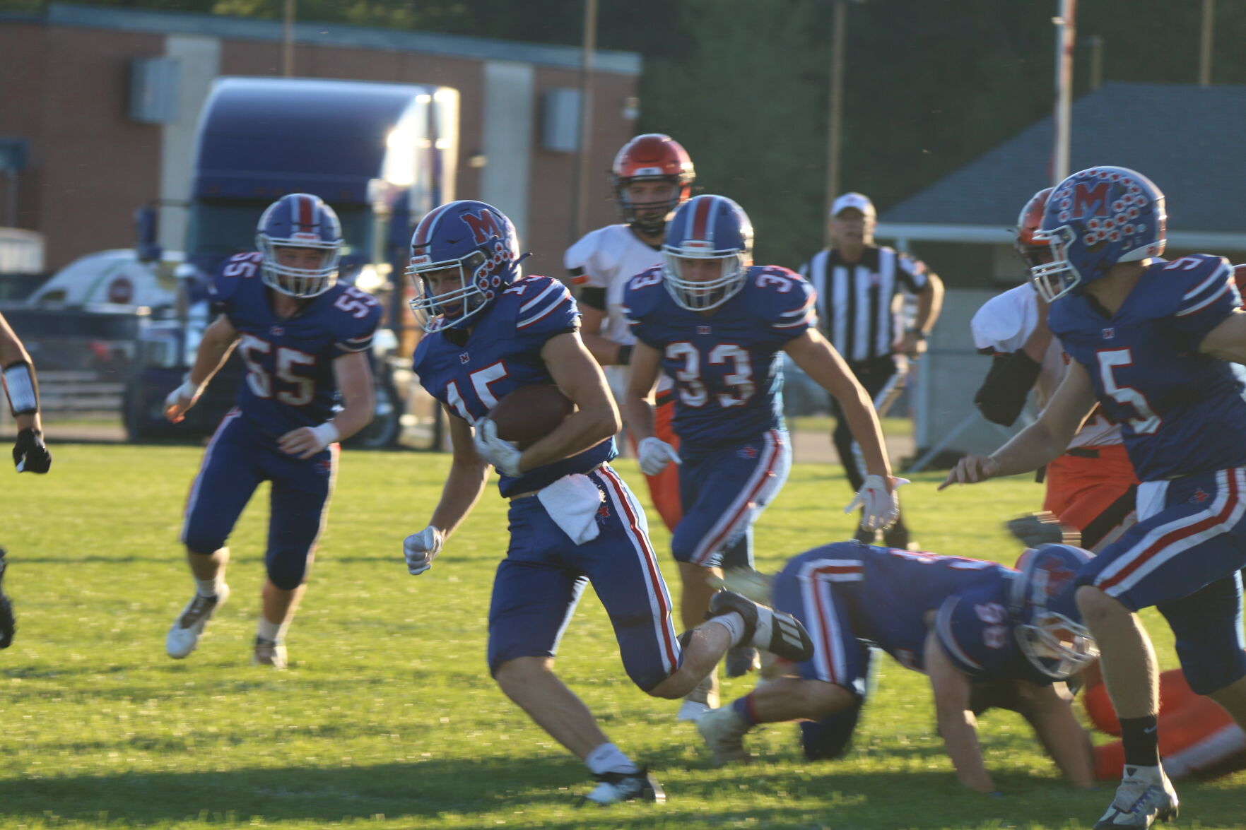Lucas stops undefeated Mapleton with offensive flourish